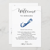 Bermuda Map Wedding Welcome Letter Itinerary Card | Zazzle