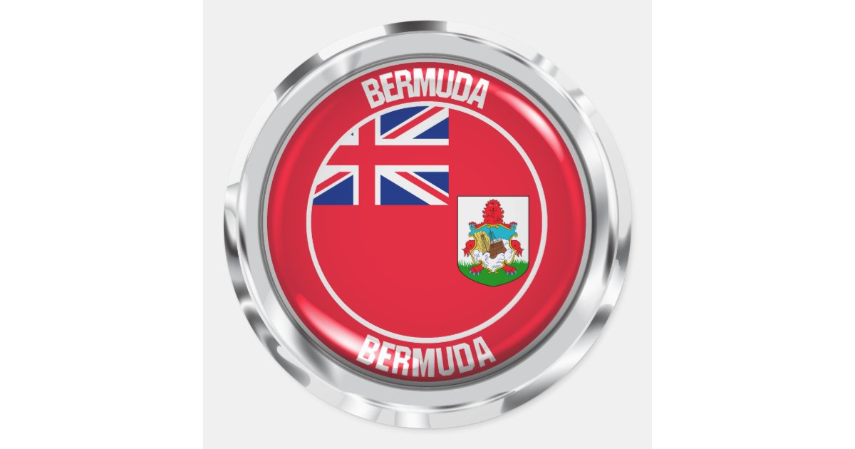 Bermuda Round Emblem Classic Round Sticker | Zazzle