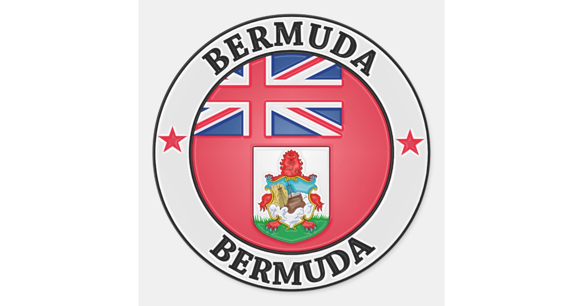 Bermuda Round Emblem Classic Round Sticker | Zazzle