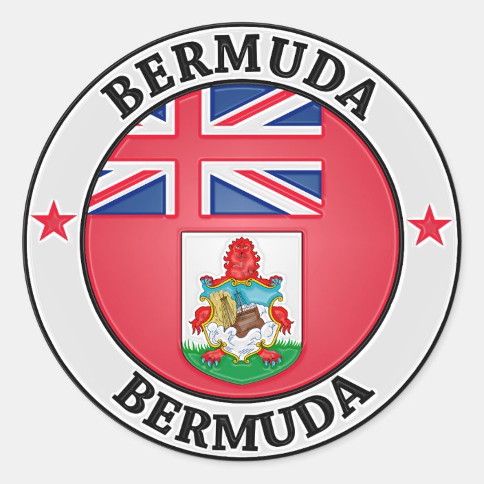Bermuda Round Emblem Classic Round Sticker | Zazzle.com