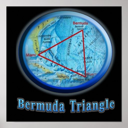 Bermuda Triangle art Poster | Zazzle