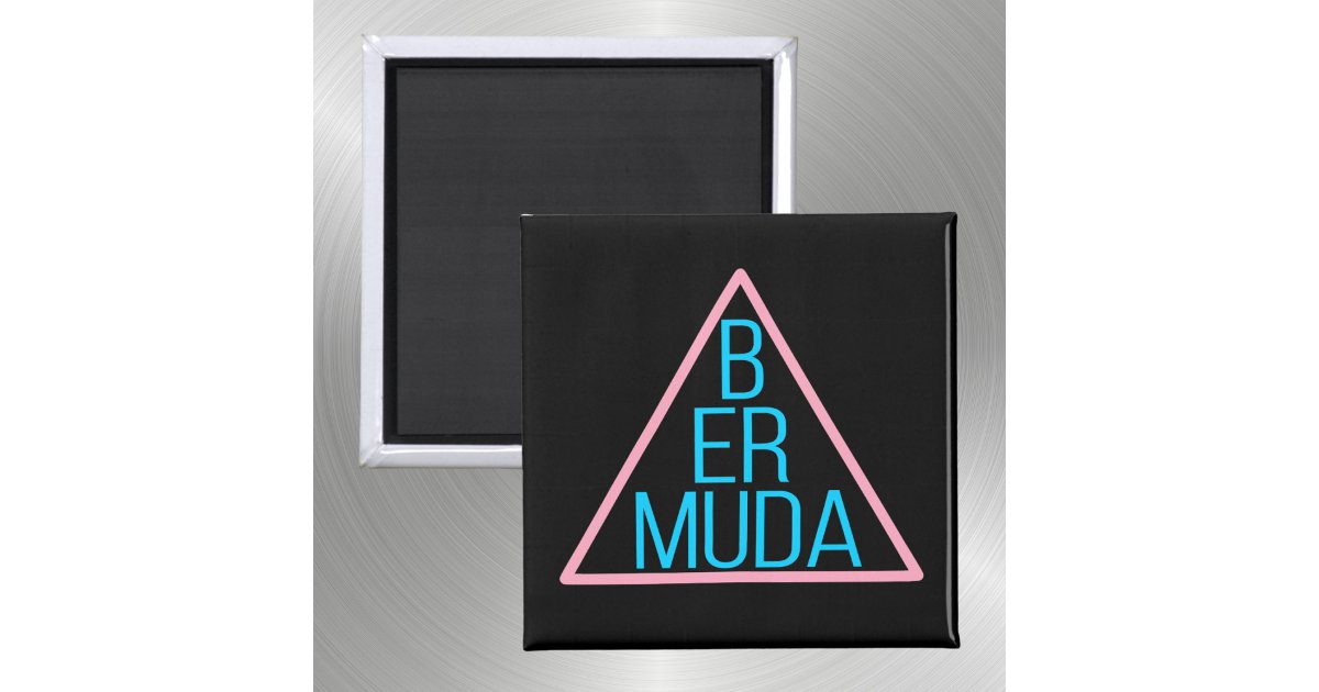 Bermuda Triangle with Modern Text Inside Dark Magnet | Zazzle
