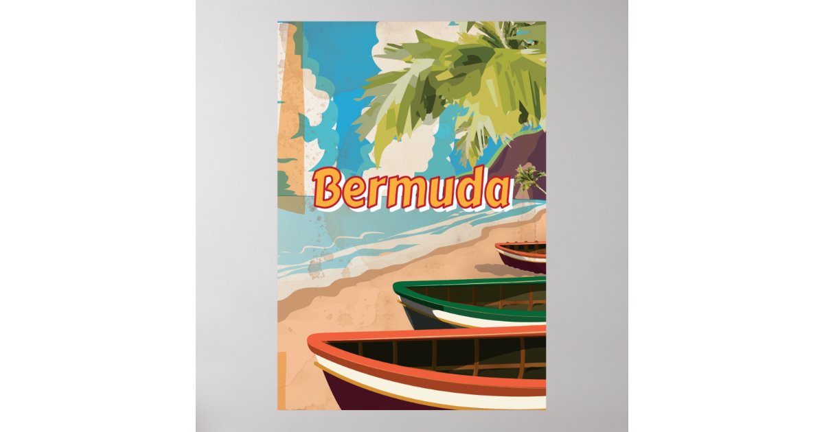 Bermuda Vintage travel poster | Zazzle