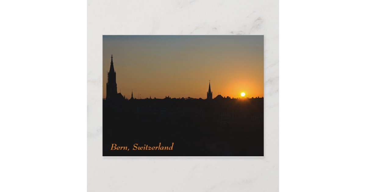 Bern Switzerland Skyline Postcard | Zazzle