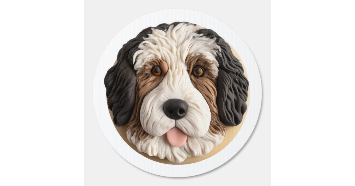 Bernedoodle Dog 3D Inspired Sign | Zazzle