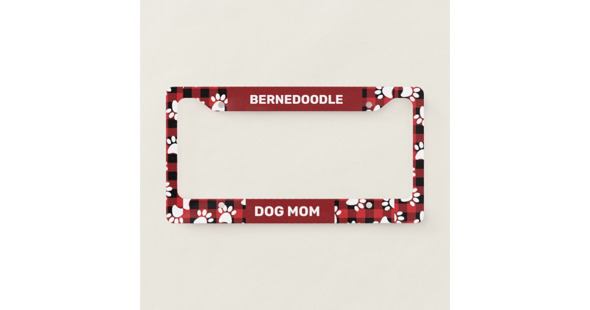 Bernedoodle Dog Mom License Plate Frame | Zazzle