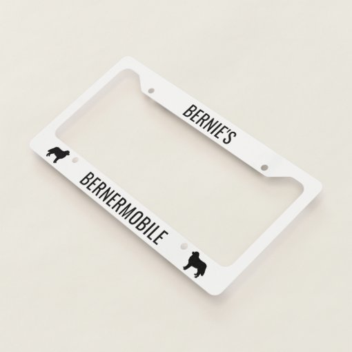 Bernermobile Bernese Mountain Dogs Custom License Plate Frame | Zazzle