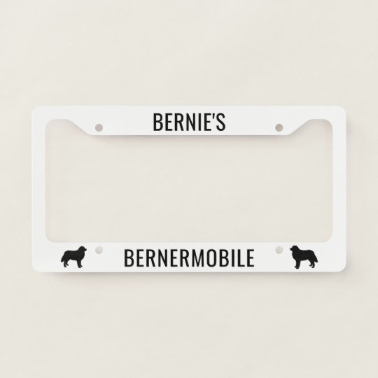Bernermobile Bernese Mountain Dogs Custom License Plate Frame | Zazzle.com