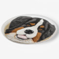 Bernese Mountain Dog 3D Inspired Paper Plates | Zazzle