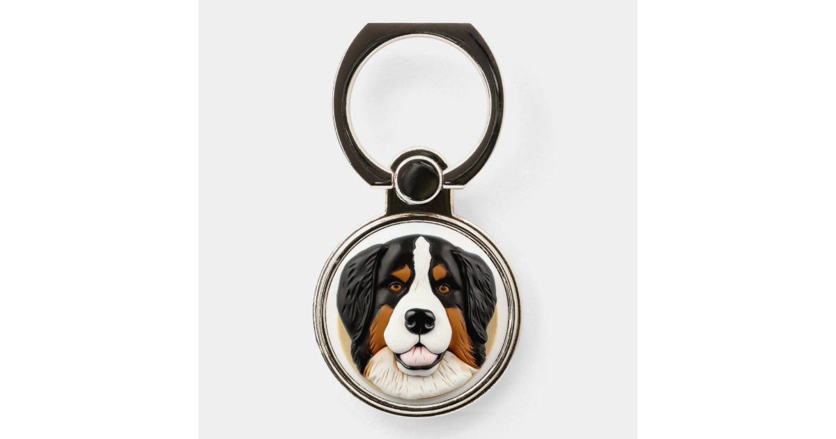 Bernese Mountain Dog 3D Inspired Phone Ring Stand | Zazzle