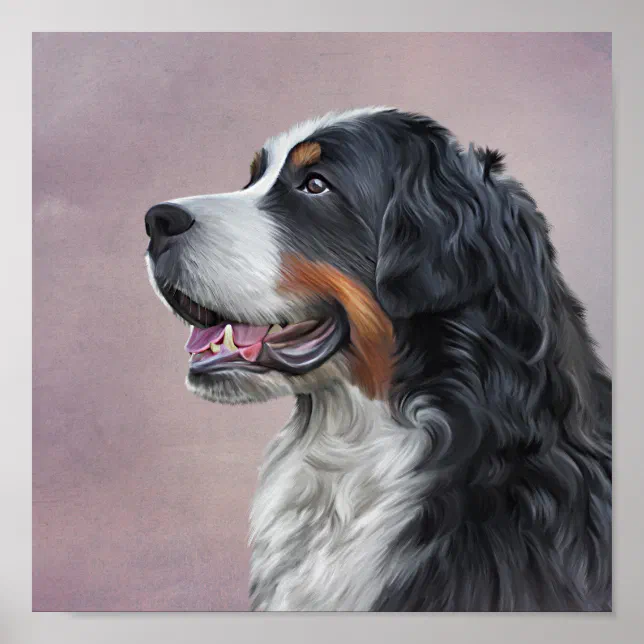 Bernese Mountain Dog Poster | Zazzle