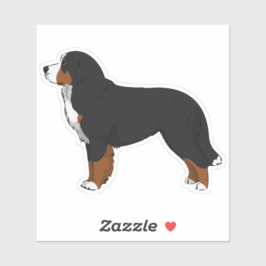 Bernese Mountain Dog Sticker | Zazzle