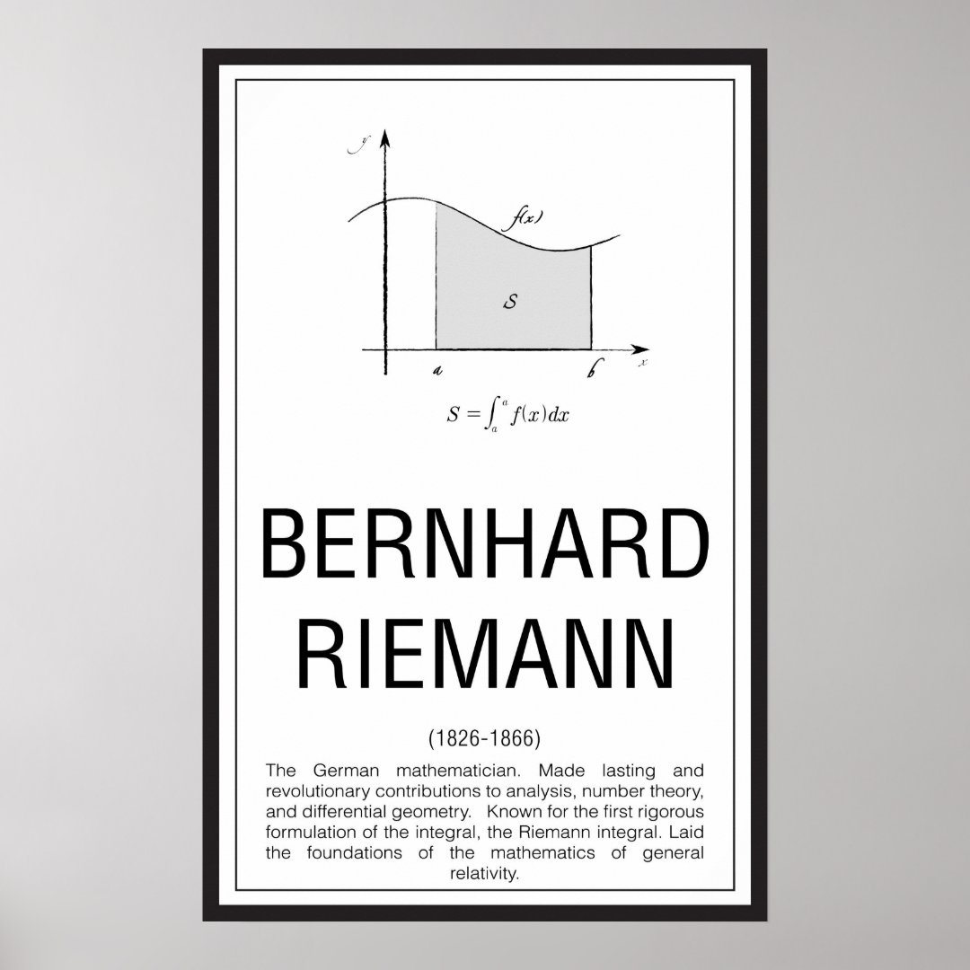 Bernhard Riemann Poster | Zazzle
