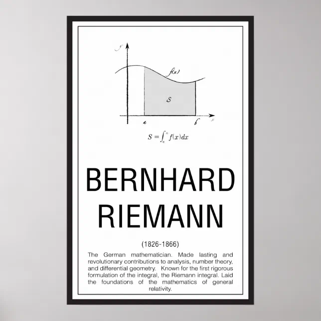 Bernhard Riemann Poster | Zazzle