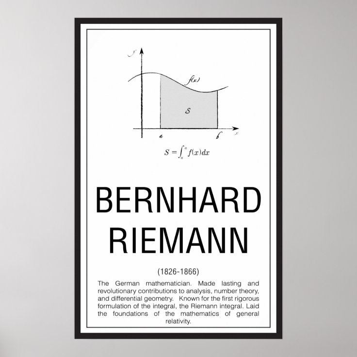 Bernhard Riemann Poster | Zazzle