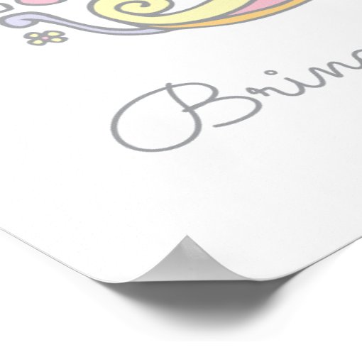 Bernice B initial doodle art name meaning Poster | Zazzle