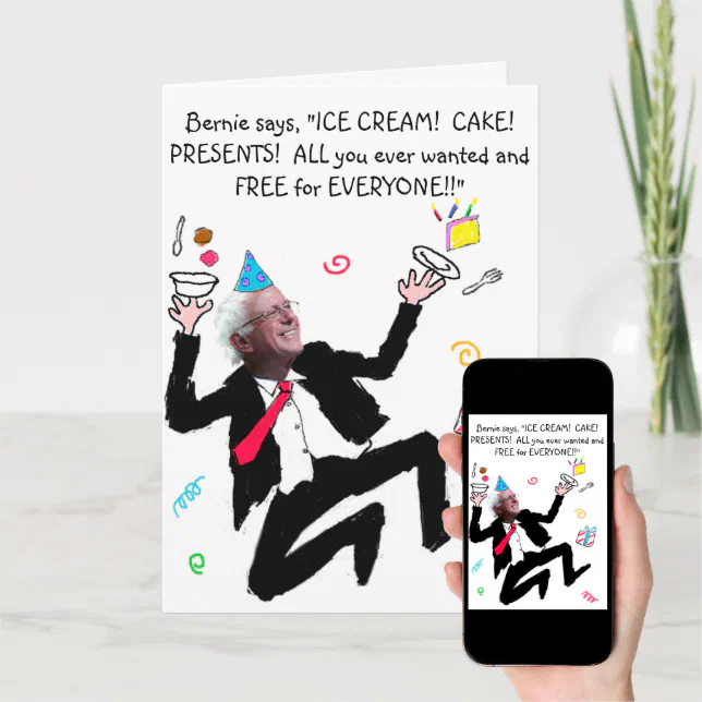 Bernie Free-For-All Birthday Card | Zazzle