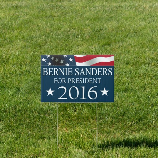 Bernie Sanders 2016 USA FLAG Sign | Zazzle