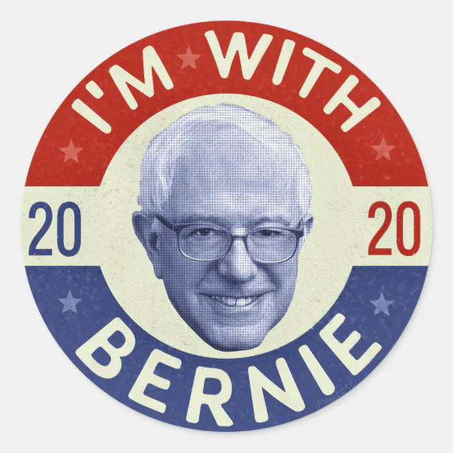Bernie Sanders President 2020 Democrat Photo Retro Classic Round ...