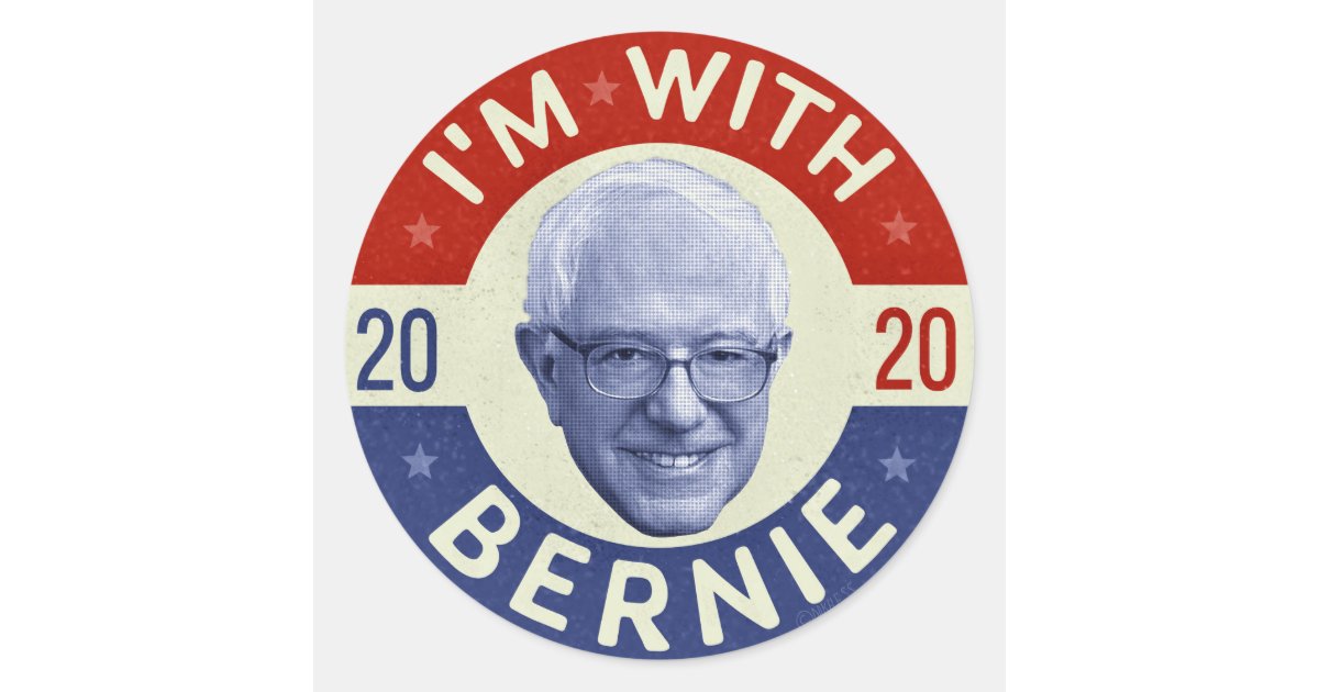 Bernie Sanders President 2020 Democrat Photo Retro Classic Round ...