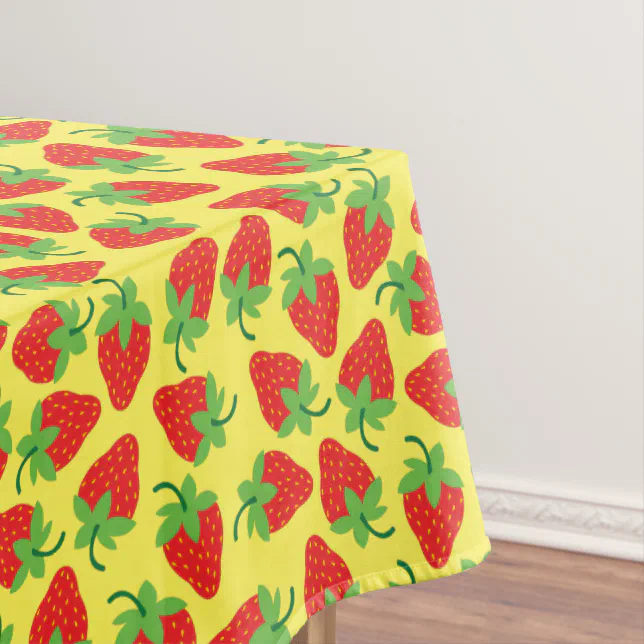 Berry 1st Birthday Cute Strawberry Colorful Mod Tablecloth | Zazzle