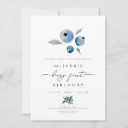 Berry Birthday Invitation, Blueberry 1st Birthday Invitation | Zazzle