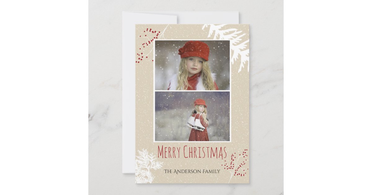 Berry Christmas Holiday Card | Zazzle