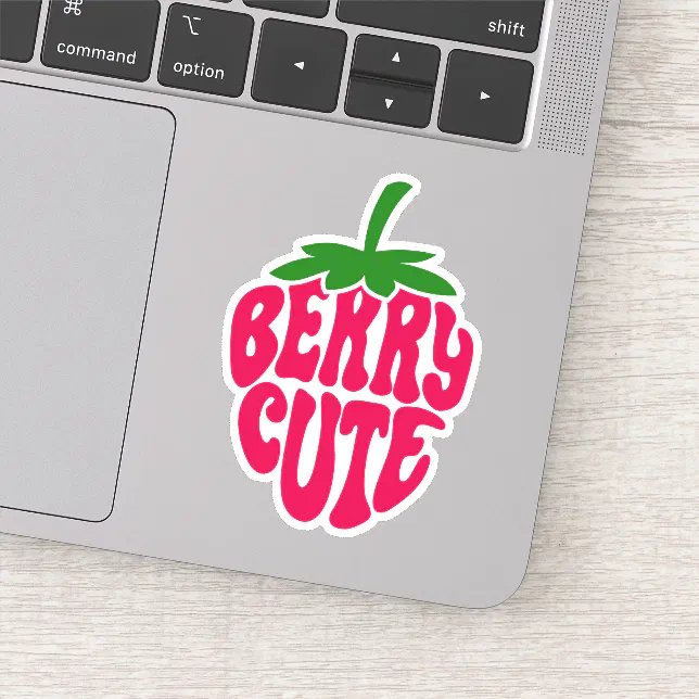 Berry Cute Strawberry Cut Vinyl Stickers | Zazzle
