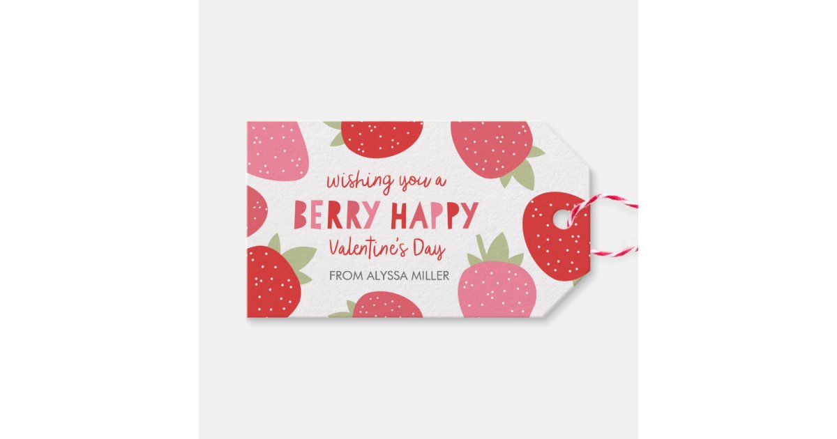 Berry Cute Valentine Gift Tags | Zazzle