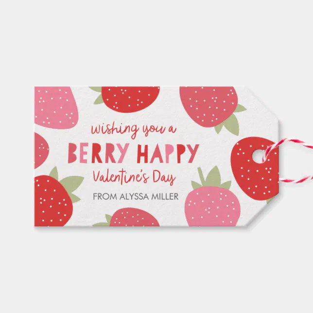 Berry Cute Valentine Gift Tags | Zazzle