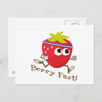 Berry Fast! Postcard | Zazzle