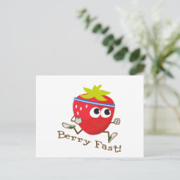 Berry Fast! Postcard | Zazzle