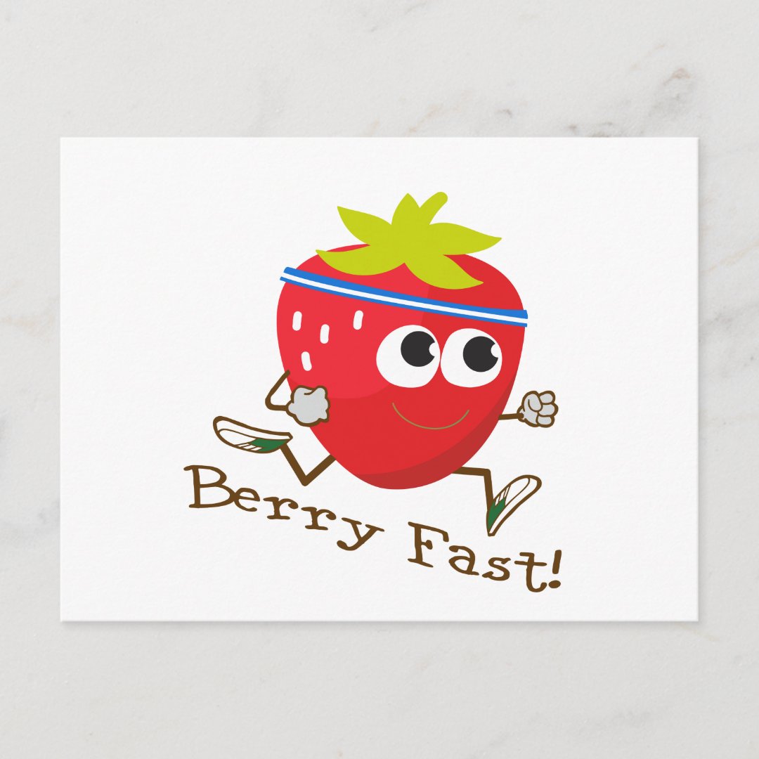 Berry Fast! Postcard | Zazzle