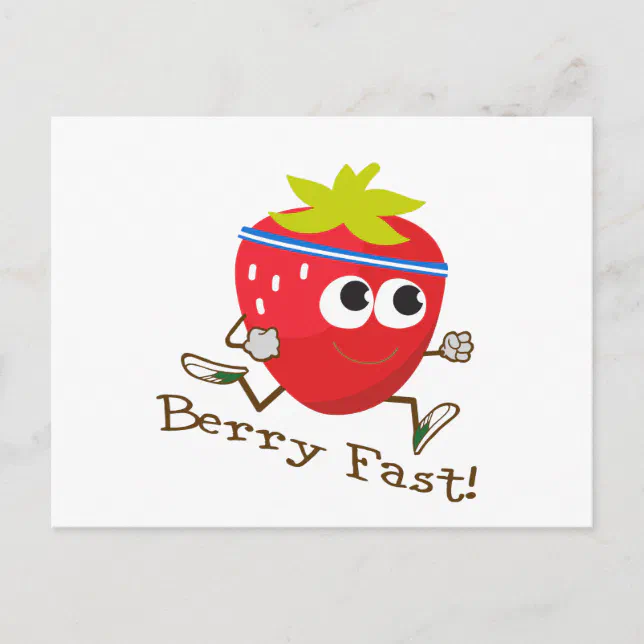 Berry Fast! Postcard | Zazzle