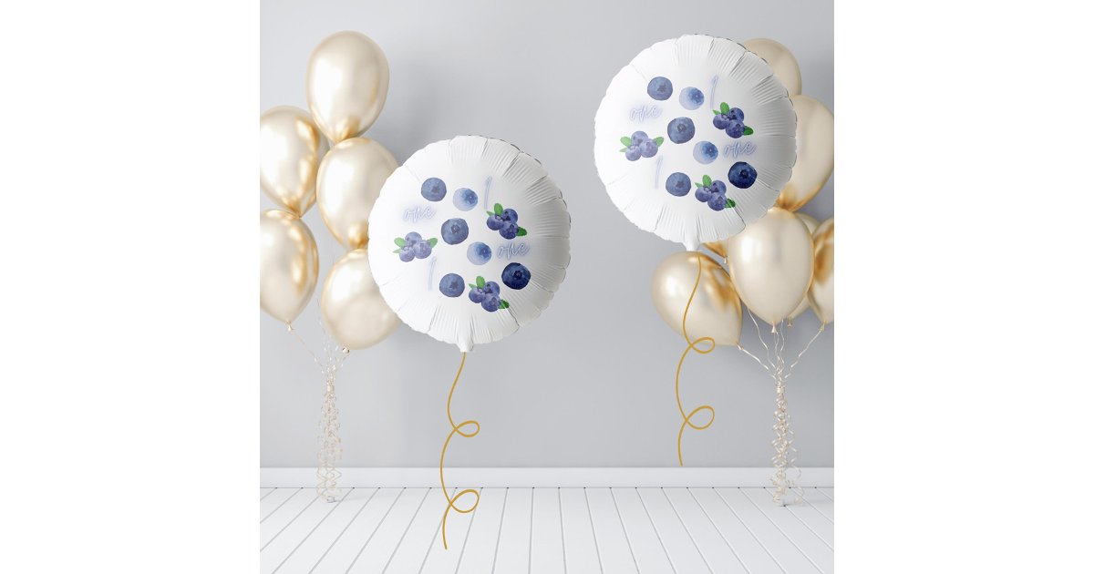 Berry First | 1st Birthday | Blueberry | Pattern Balloon | Zazzle