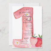 Berry First 1st Birthday Invitation | Zazzle