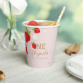 Berry First 1st Strawberry Birthday Paper Cups | Zazzle