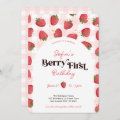 Berry First Birthday 1st Birthday Invitation | Zazzle