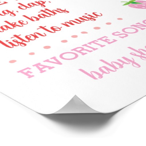 Berry First Birthday Milestone Poster | Zazzle