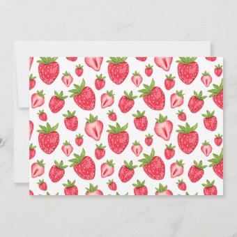 Berry First Strawberry 1st Birthday Custom Photo Invitation | Zazzle