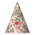 Berry First Strawberry Bouquet Birthday Party Hat | Zazzle