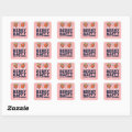 Berry Happy We're Friends Fruit Snack Valentine Square Sticker | Zazzle