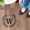 Berry Laurel Wreath Wedding Monogram Floor Decals | Zazzle