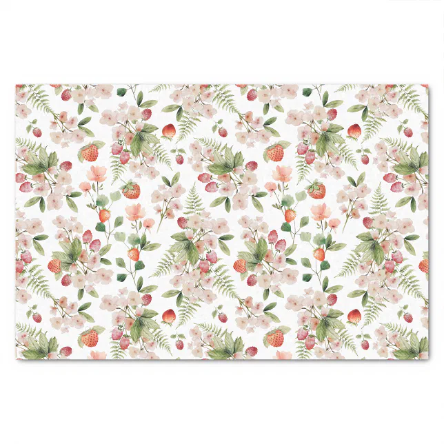 Berry Pattern Tissue Paper | Zazzle