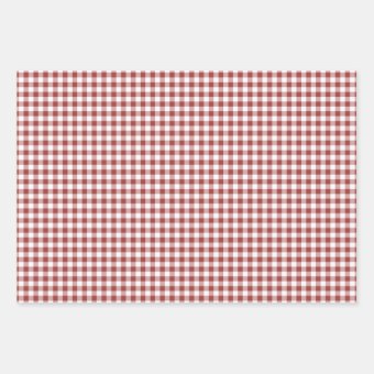 Berry Red Gingham Wrapping Paper | Zazzle