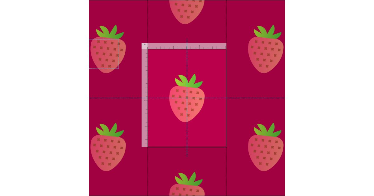 Berry Red Strawberry Cotton Fabric By the Yard | Zazzle