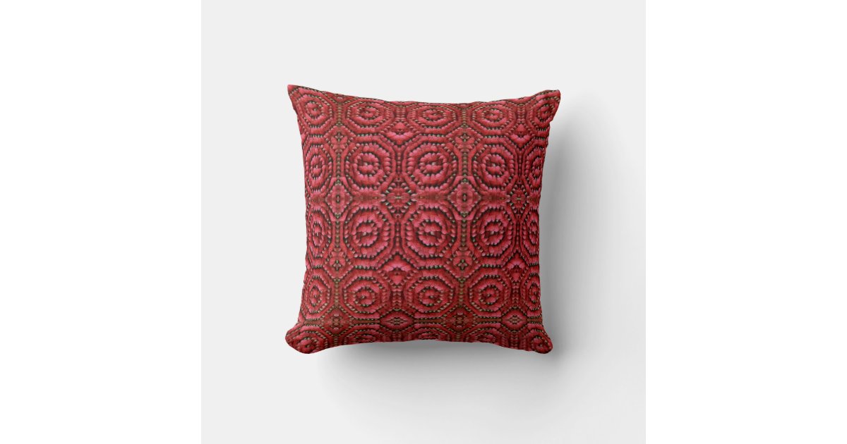 Berry Red Throw Pillow | Zazzle