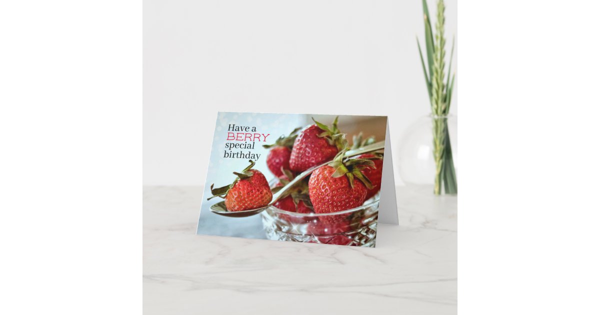 Berry Special Birthday Wishes Card | Zazzle