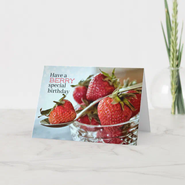 Berry Special Birthday Wishes Card | Zazzle
