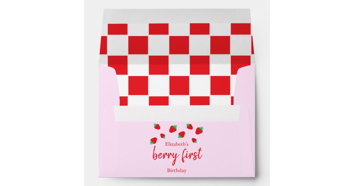 Berry Sweet 1st Birthday Envelope | Zazzle
